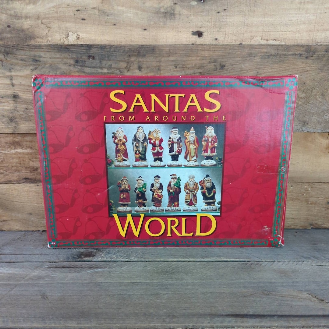 Vintage Bisque Porcelain Santas From Around the World Set of Twelve - Etsy