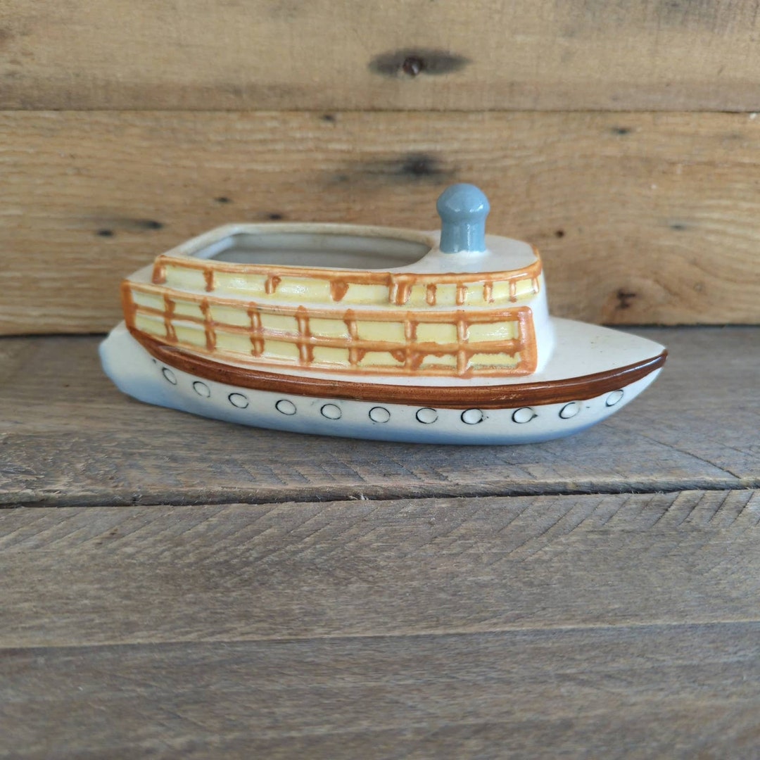Vintage Steamship Ceramic Planter Made in Japan - Etsy