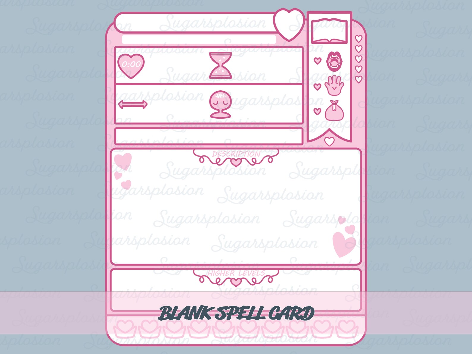 D&D 5e Fillable Spell Card: Queen of Hearts Digital Download - Etsy ...