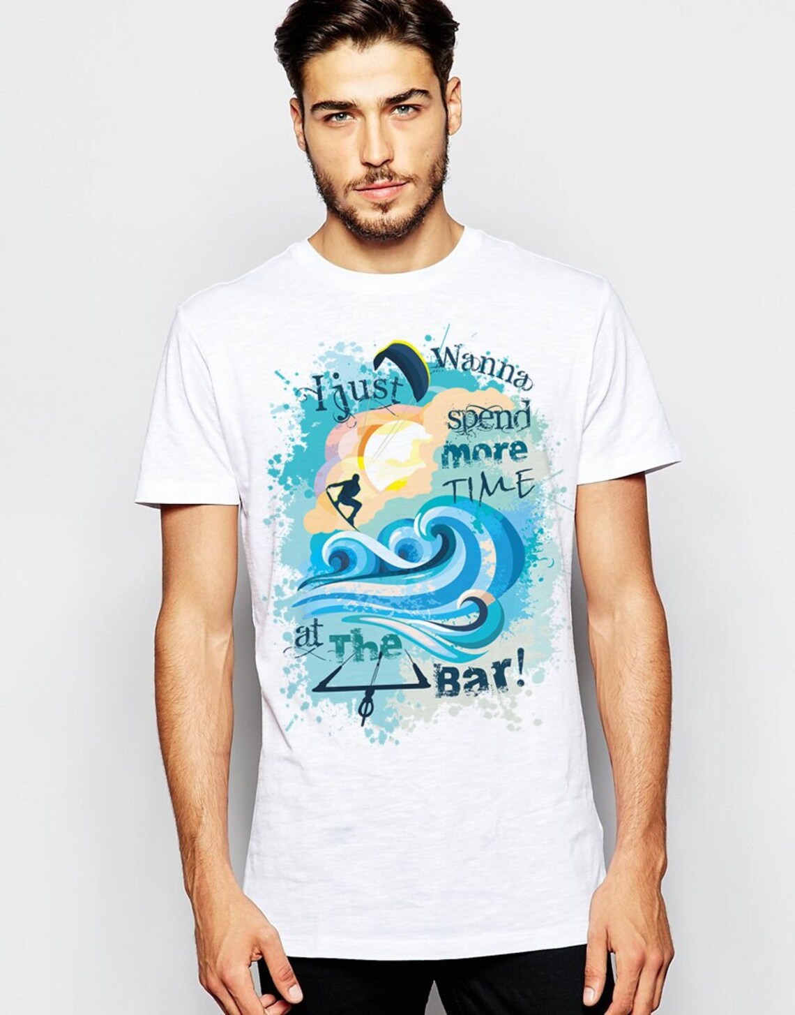 Kite Surf T Shirt Kite Surfer Kite Surfing Tee. I Just Wanna - Etsy