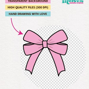 Pink Coquette Bow Clipart Bundle: Girly PNG SVG EPS (digital Download ...