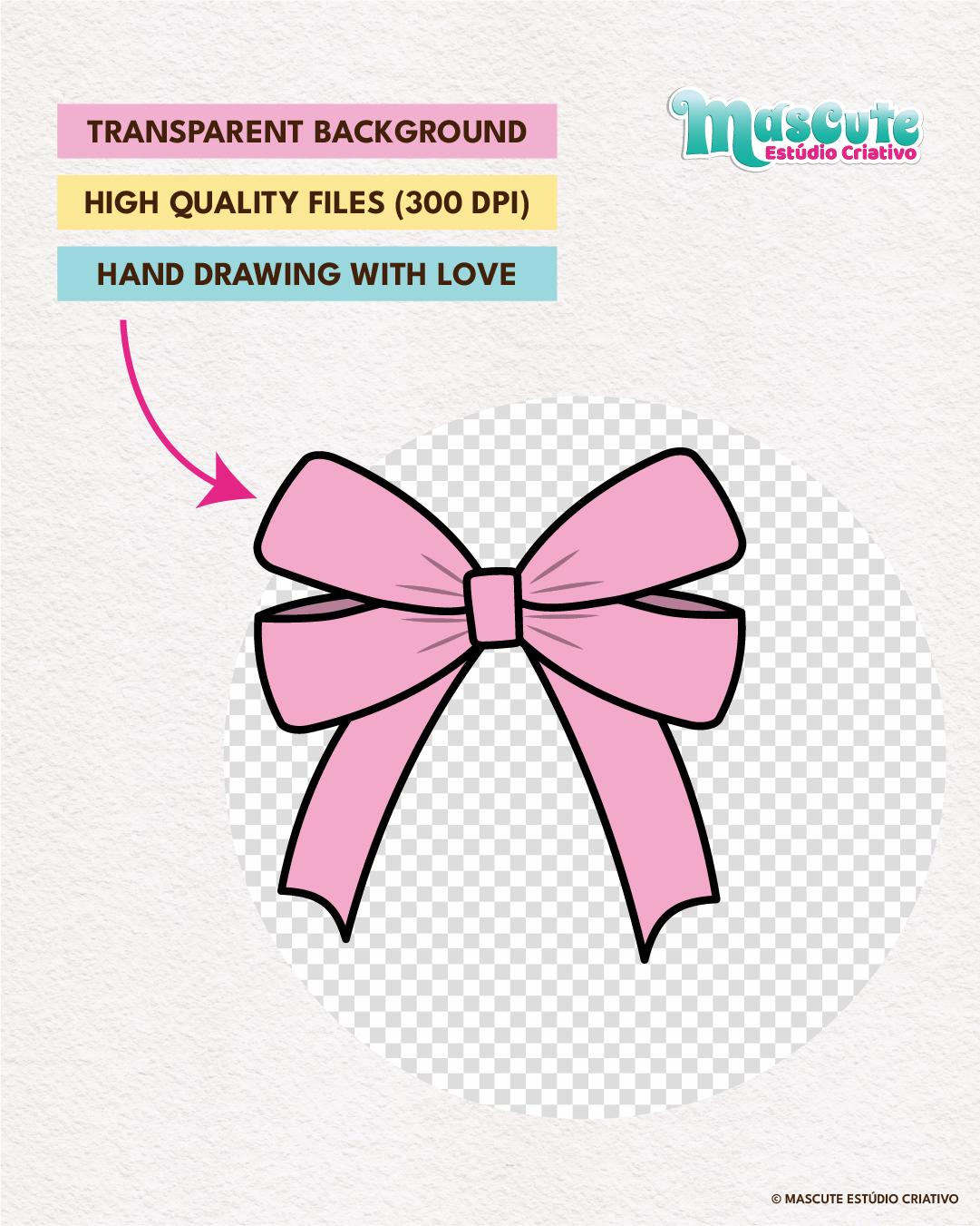 Pink Coquette Bow Clipart Bundle: Girly PNG SVG EPS (digital Download ...