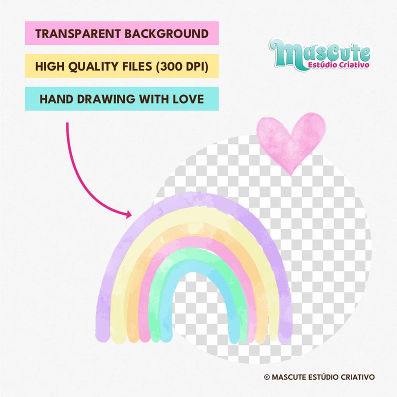 Rainbow Watercolor Clipart, Rainbow Clip Art , Weather Graphics ...