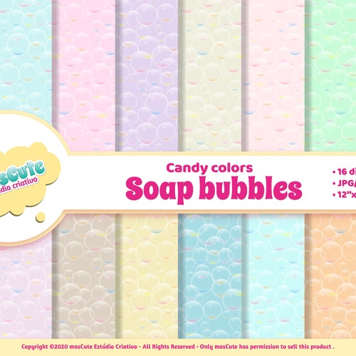 Pastel Soap Bubbles Digital Paper Soap Bubbles Pattern - Etsy