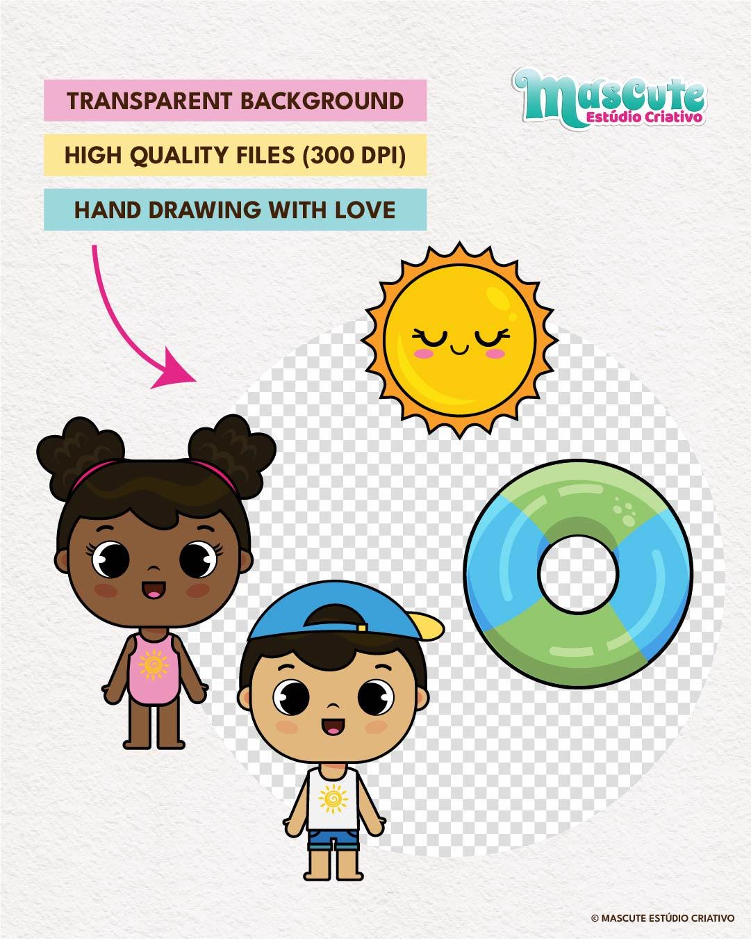 Pool Party Clipart Set: Summer Fun Illustrations (SVG, PNG, EPS) - Etsy