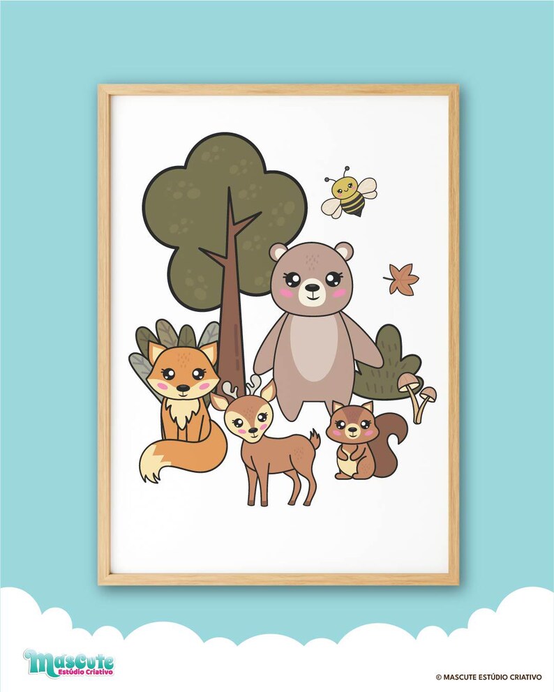 Cute Woodland Animals Clipart Set SVG PNG EPS | Forest Creatures for ...