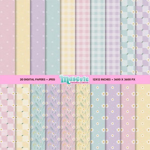 Watercolor Daisy Flower Clipart and Digital Paper, Floral Spring Art ...