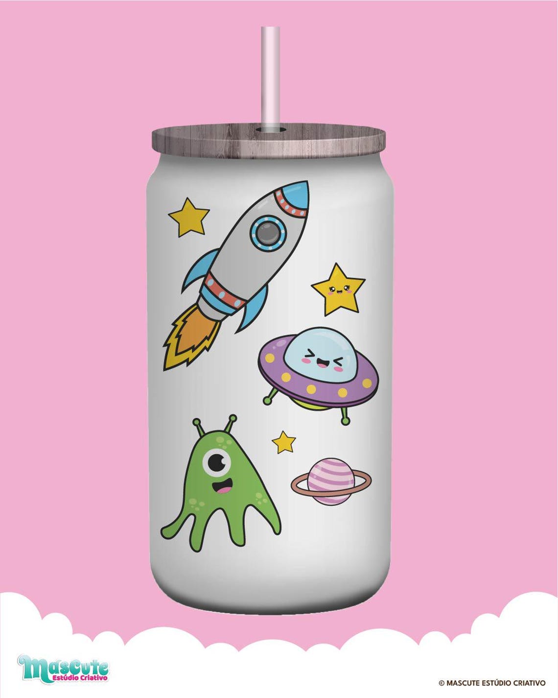 Cute Space Clipart Set SVG PNG EPS | Kawaii Planets, Rockets and Stars ...