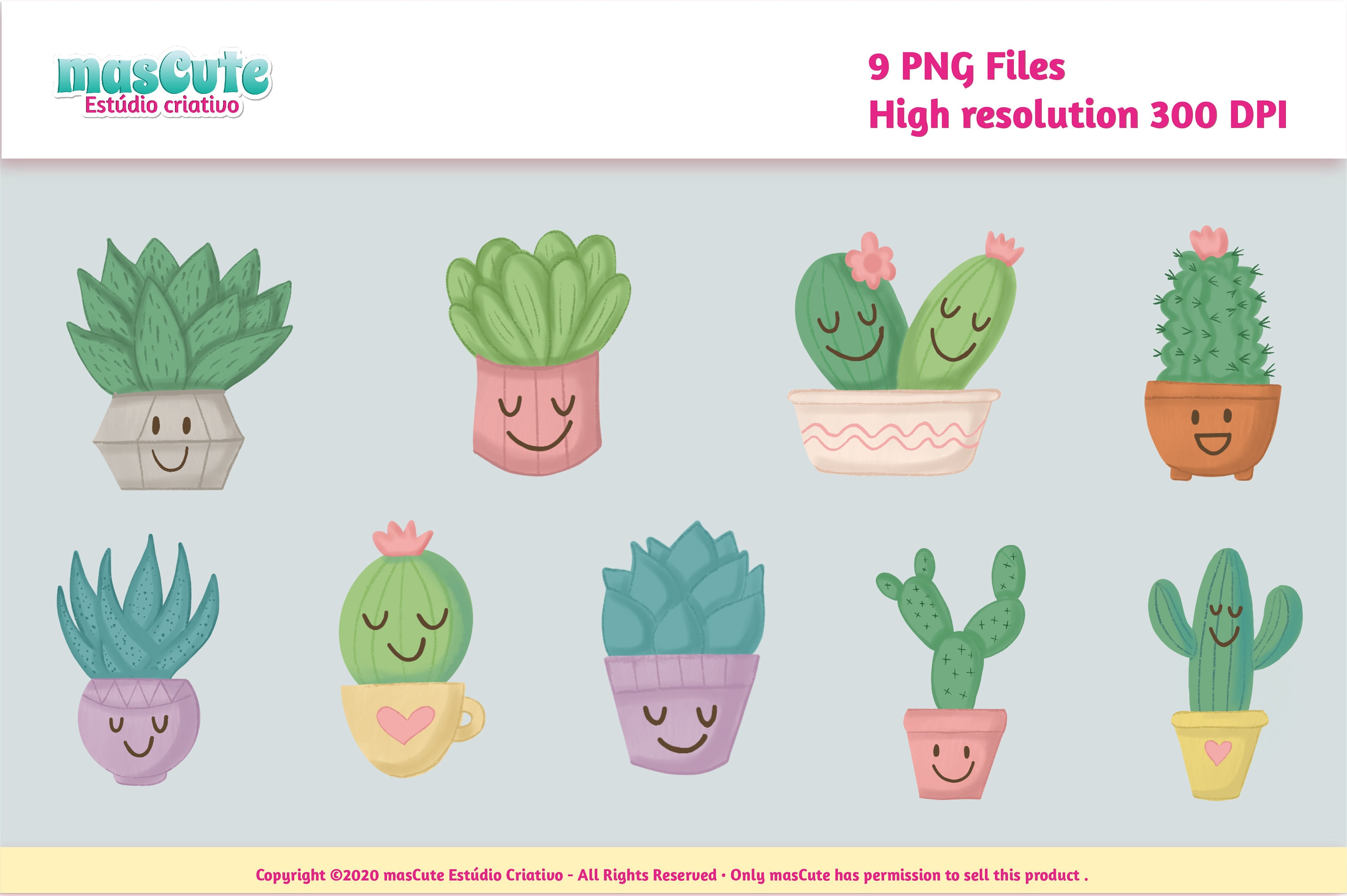 Succulent Clipart Cute Cactus Clipart Cacti Clip Art Cute Succulent ...