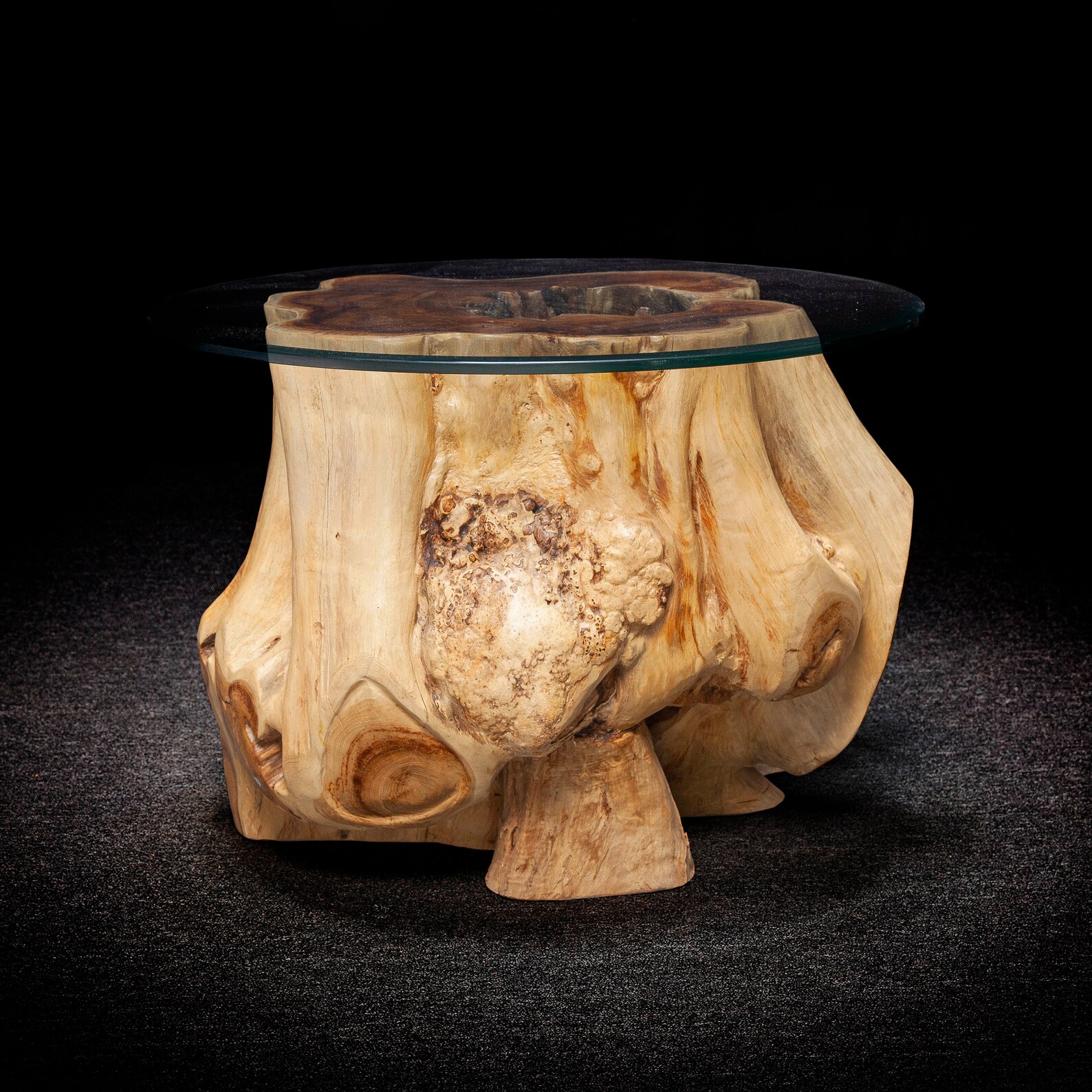 Live Edge Burled Teak Root Accent Table - Etsy