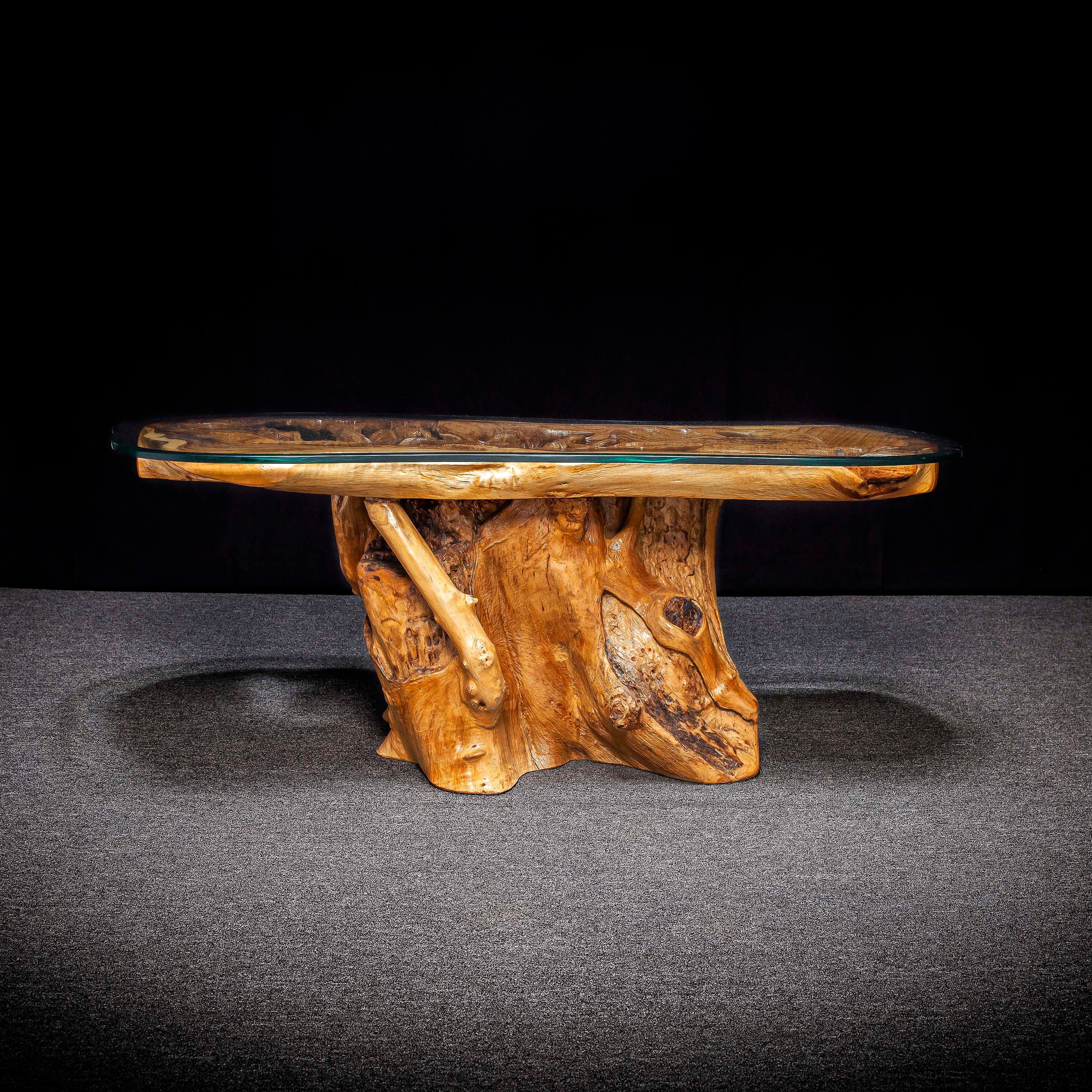 Twin Birds Carved Teak Root Table - Etsy