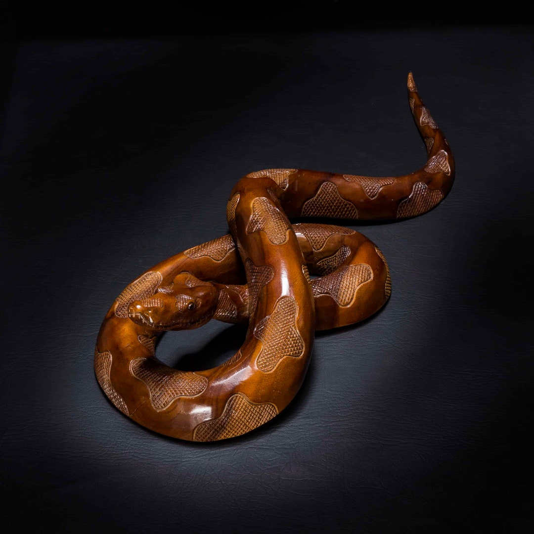 Carved Slithering Snake Statue Multiple Styles - Etsy
