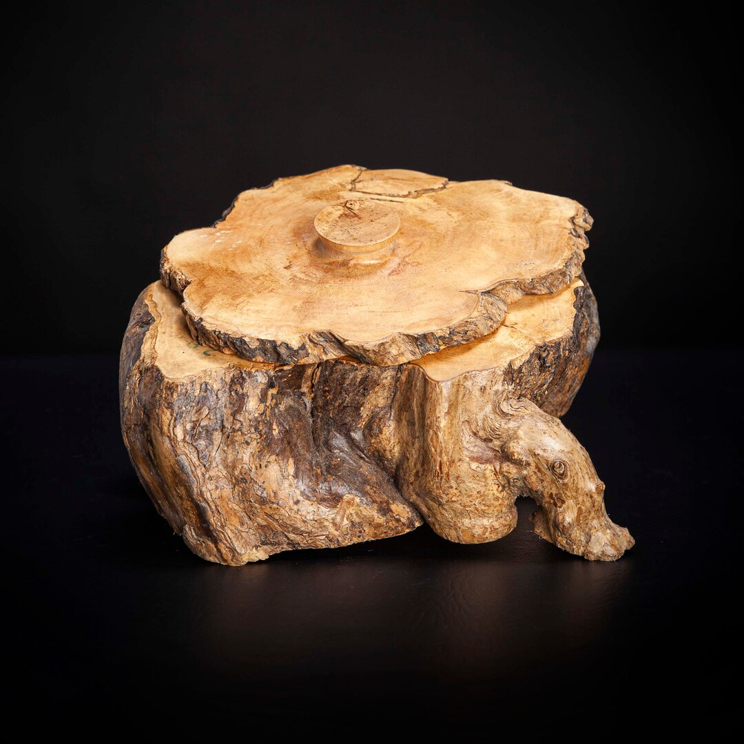 Natural Tree Pot With Lid - Etsy