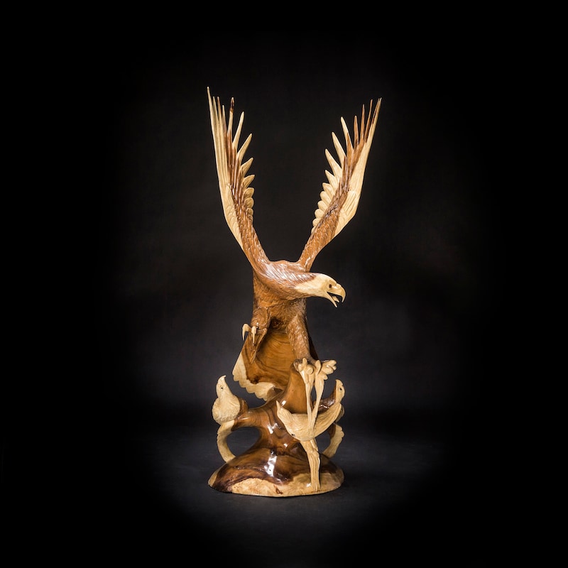 Eagle Wood Carving - Etsy