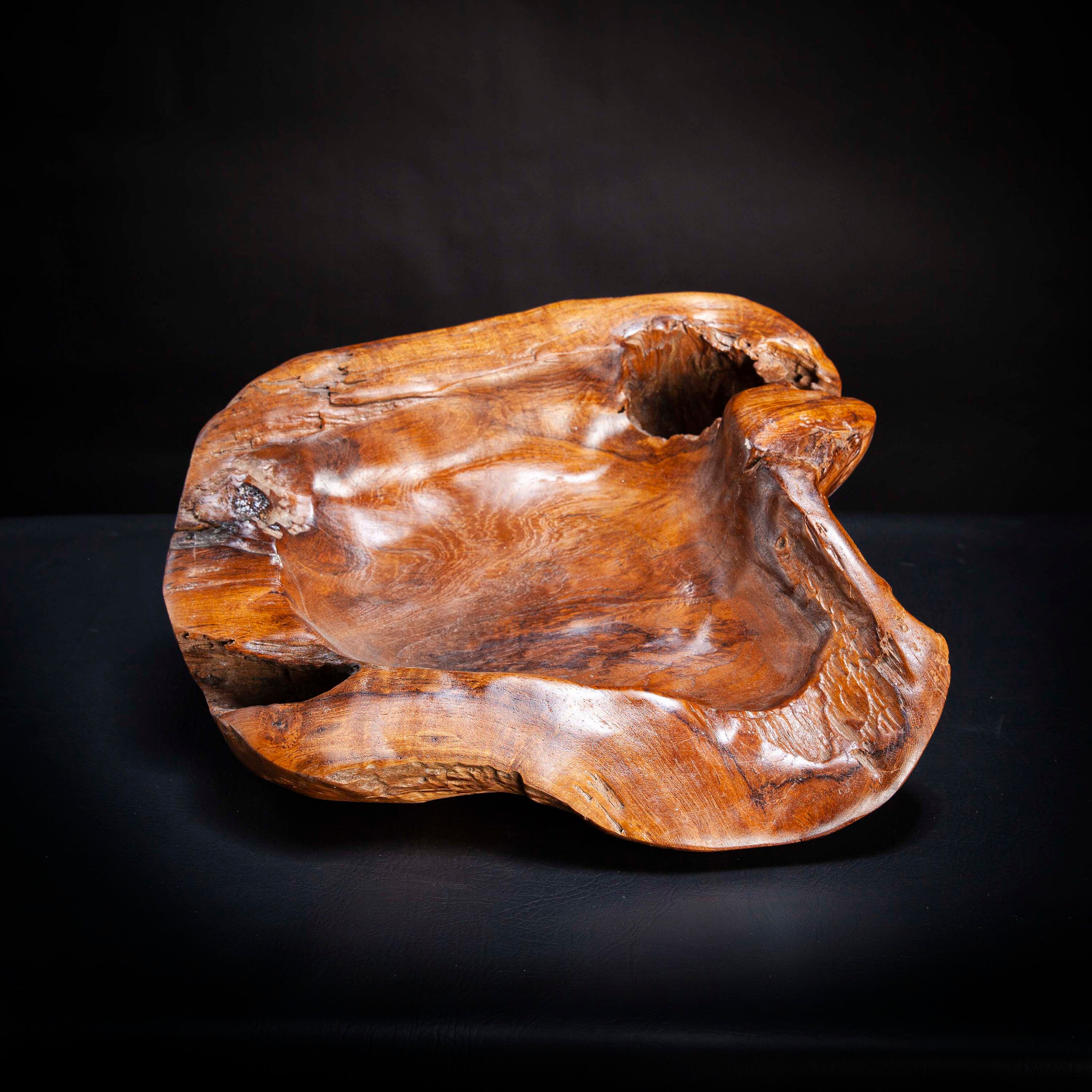 Teak Root Carved Bowl - Etsy