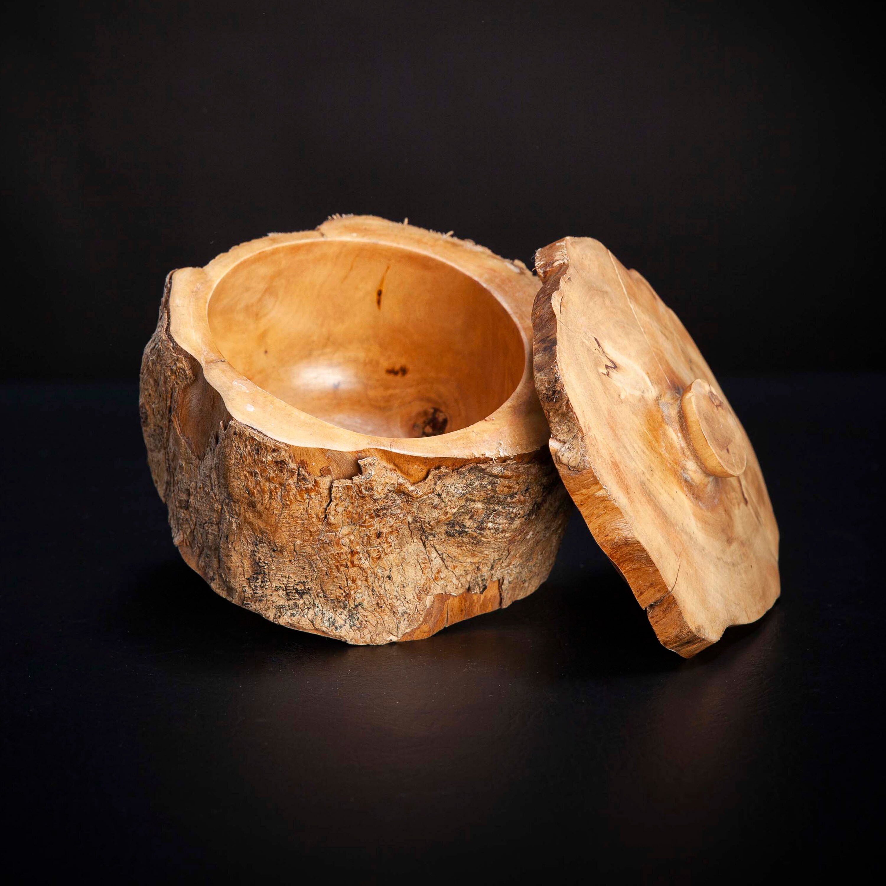 Natural Tree Pot With Lid - Etsy