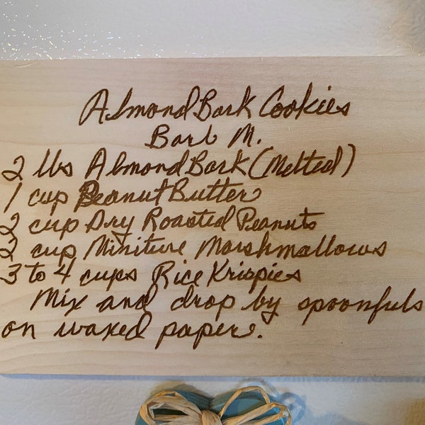Wooden Recipe Card - Etsy