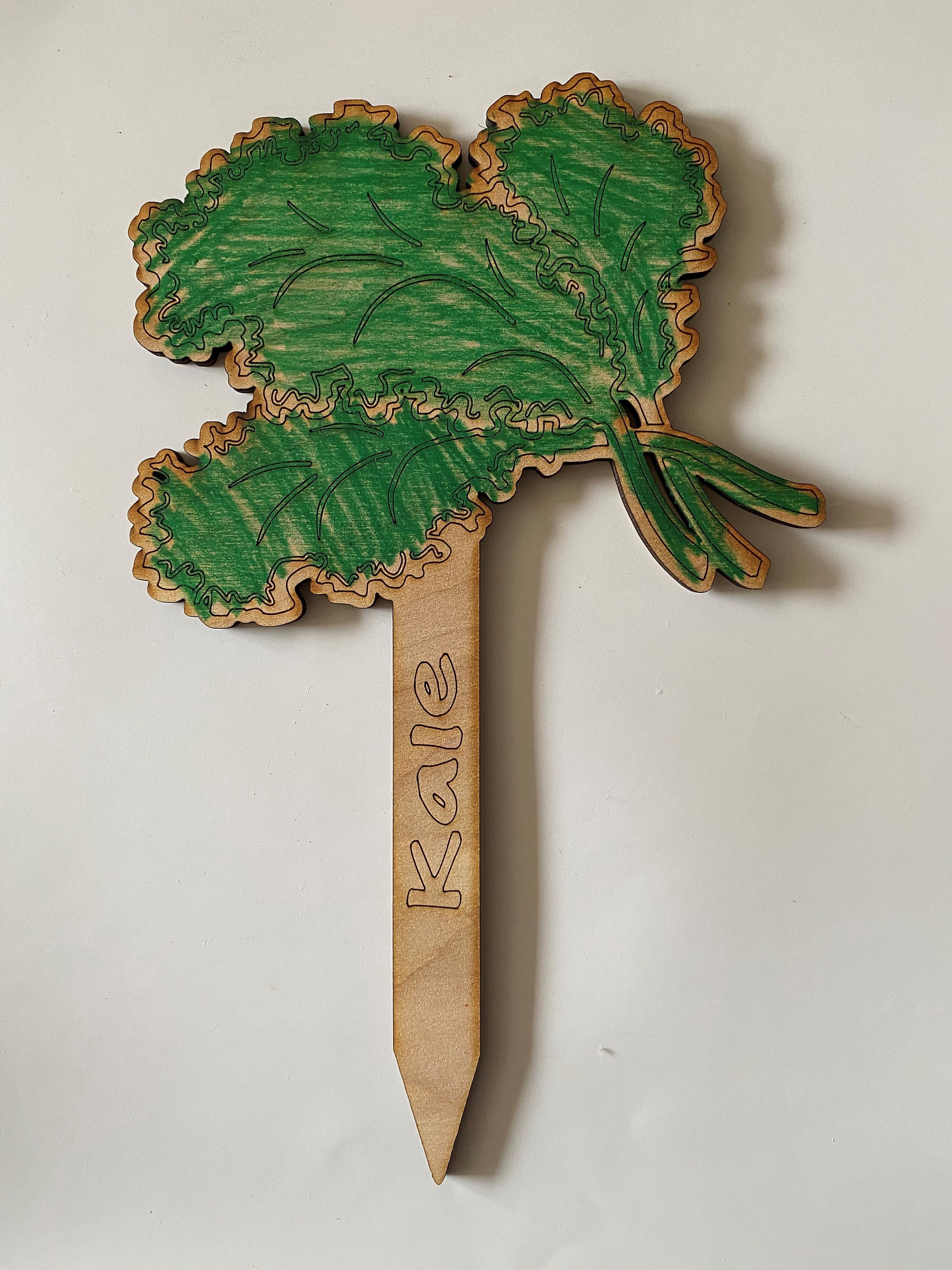 Kale SVG Fruit & Vegetable SVG Plant Row Marker Garden | Etsy