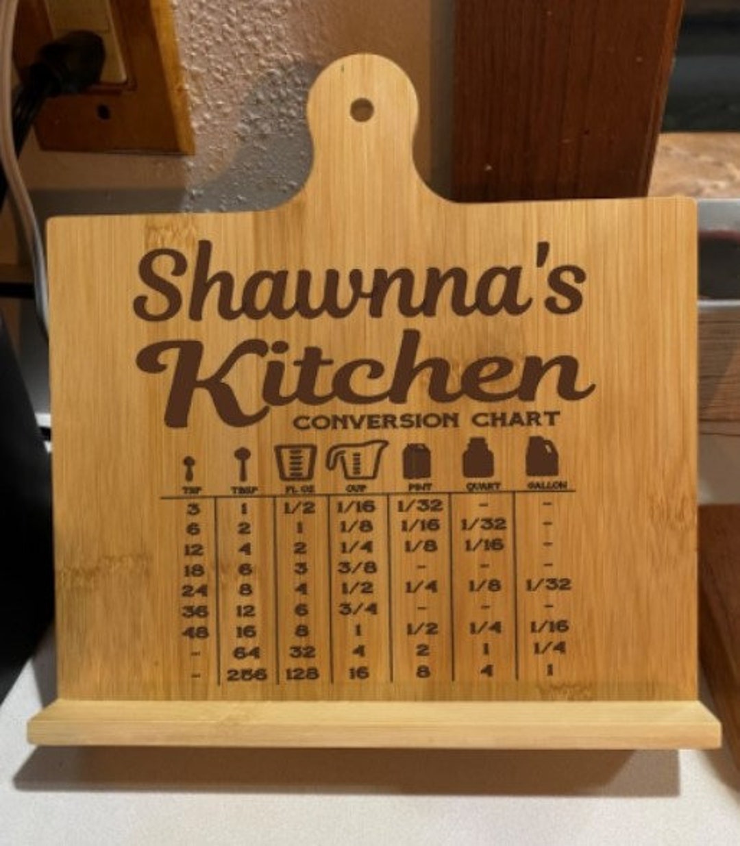 Custom Bamboo Chef's Easel, Free-standing Easel, Cookbook Stand, iPad ...