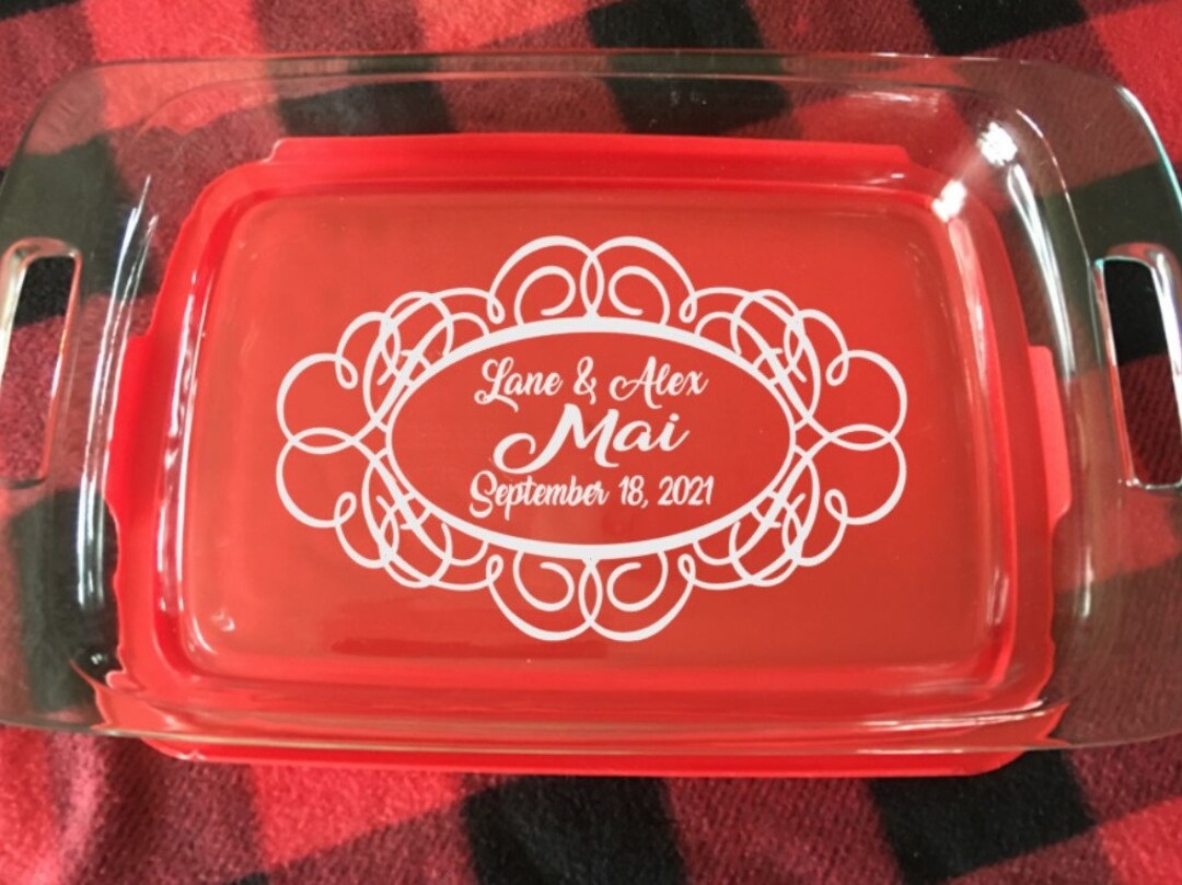 Personalized Etched Casserole Dish Family Name Established Date ...