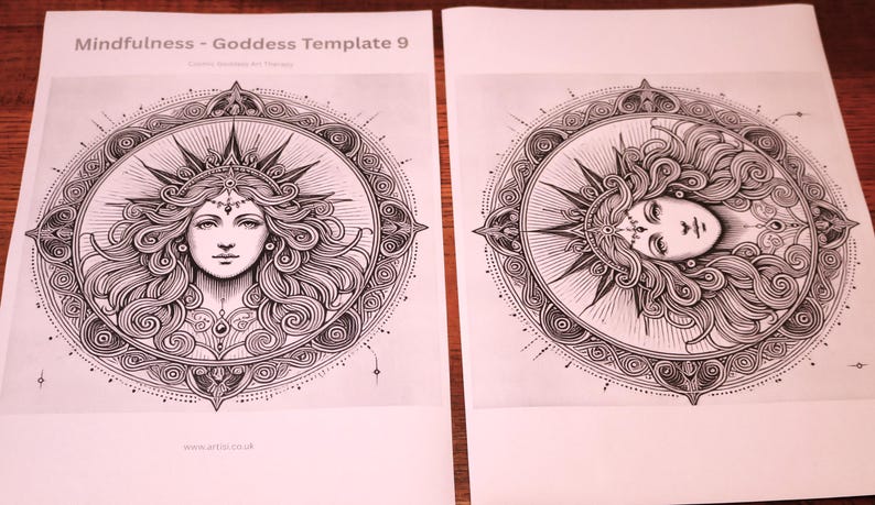 Beautiful Goddess Colouring Page for Digital Download, PDF Colouring ...