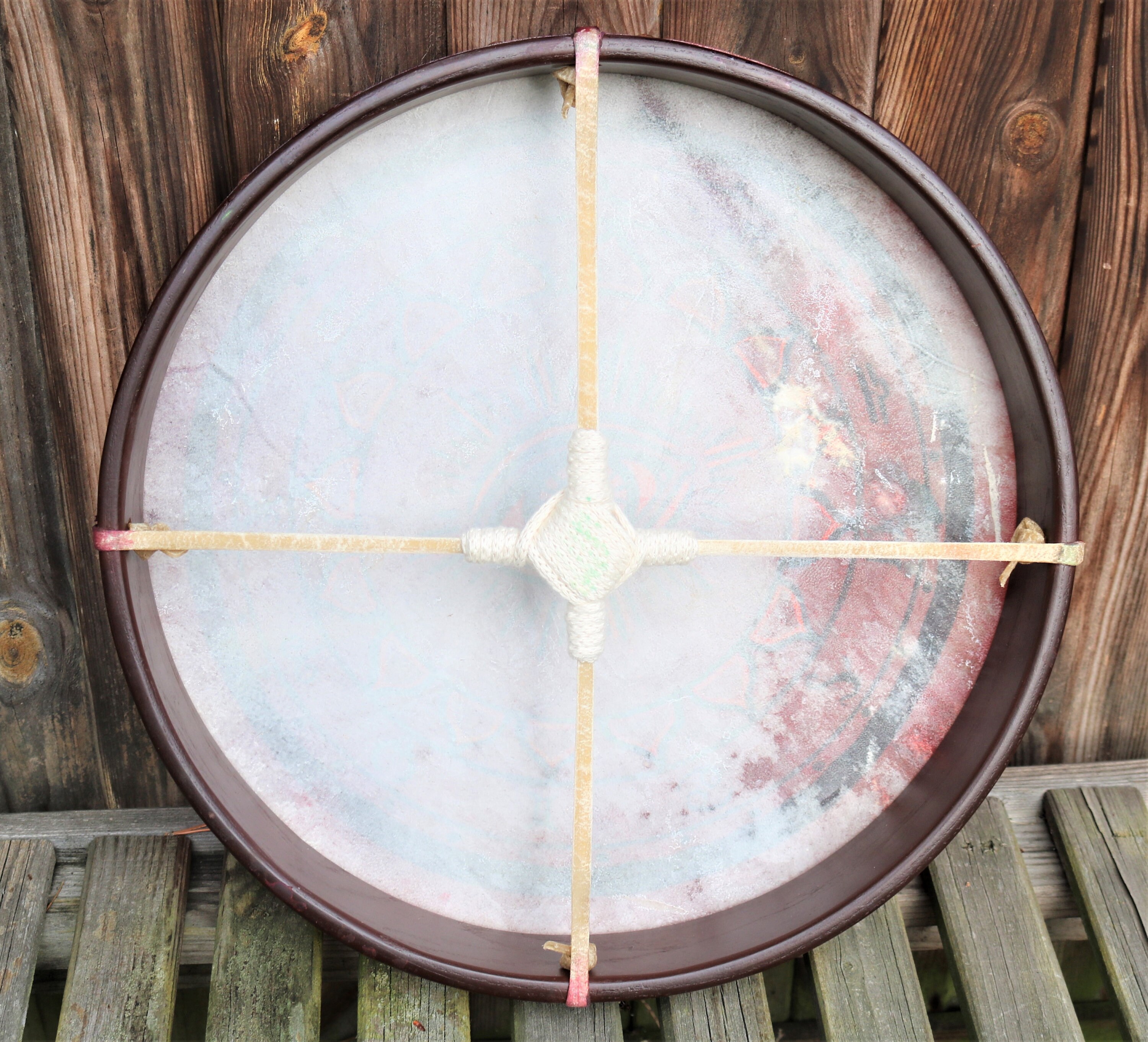 Hand Painted Drum, 14 Leather Drum With Astrological Signs Hand Painted ...