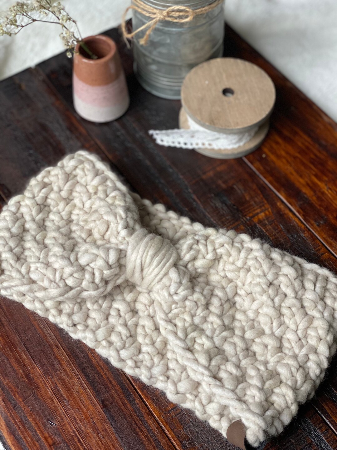 Adult Gray Ear Warmer 100% Merino Wool - Etsy