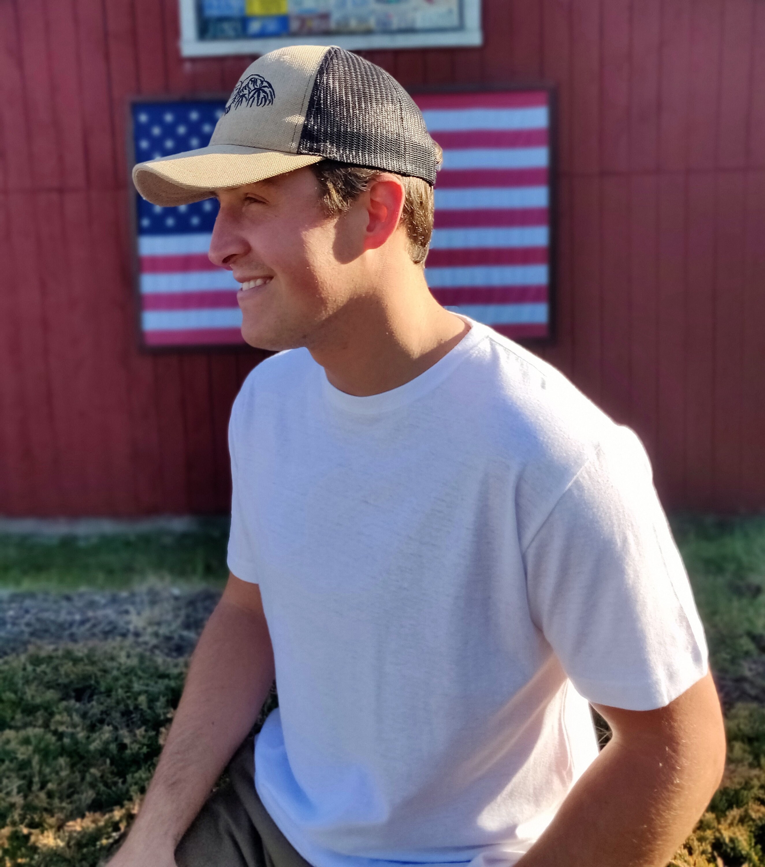 Barn Owl Hemp Trucker Hat, Hemp Baseball Cap With Adjustable Snap ...