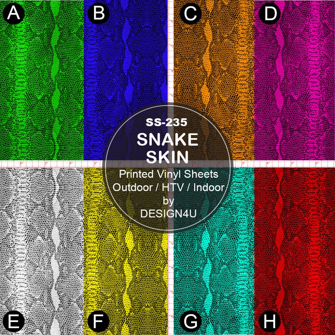 Snake Skin Printed Patterns Adhesive Vinyl, Heat Transfer Vinyl ...