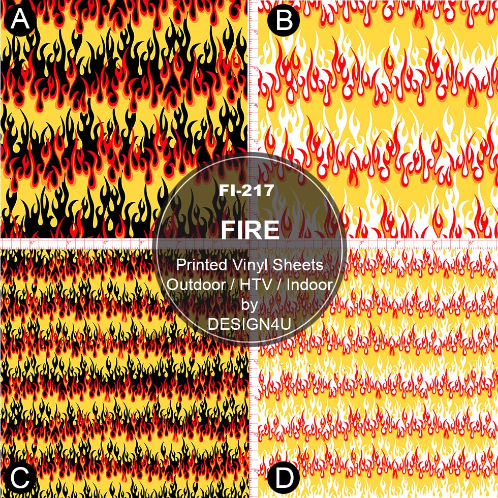 Fire Stripe Patterns Adhesive Vinyl Heat Transfer Vinyl - Etsy