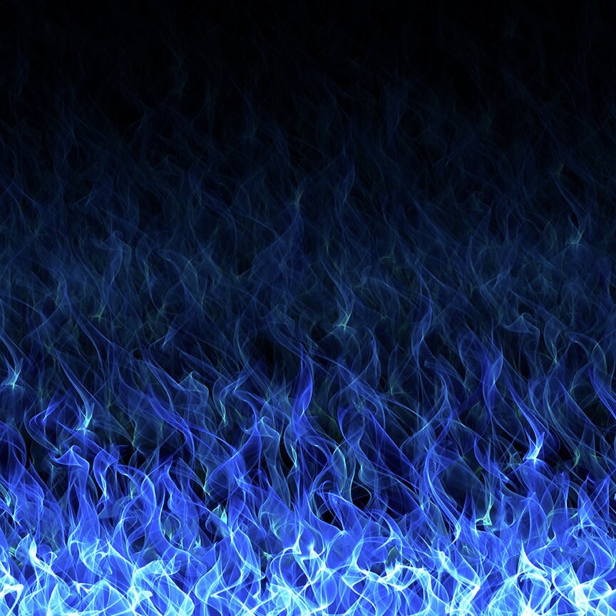 Blue Fire Pattern Printed Patterns Adhesive Vinyl Heat - Etsy