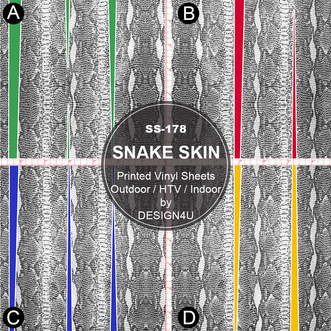 Snake Skin Printed Patterns Adhesive Vinyl Heat Transfer - Etsy