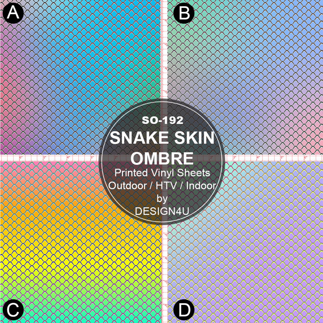 Snake Skin Ombre Printed Patterns Adhesive Vinyl Heat - Etsy