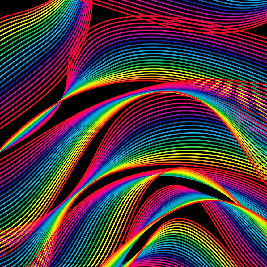 Rainbow Line Printed Patterns Adhesive Vinyl Heat Transfer | Etsy