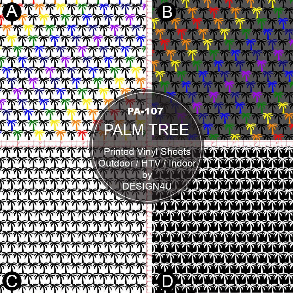 Palm Tree Patterns adhesive vinyl heat transfer vinyl | Etsy