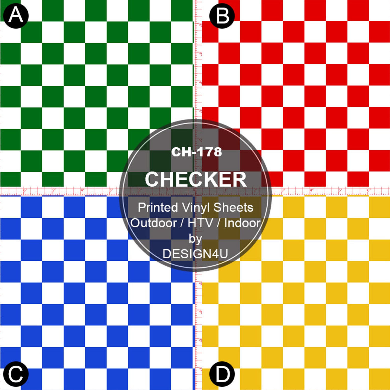 Checker Printed Patterns adhesive vinyl heat transfer vinyl | Etsy