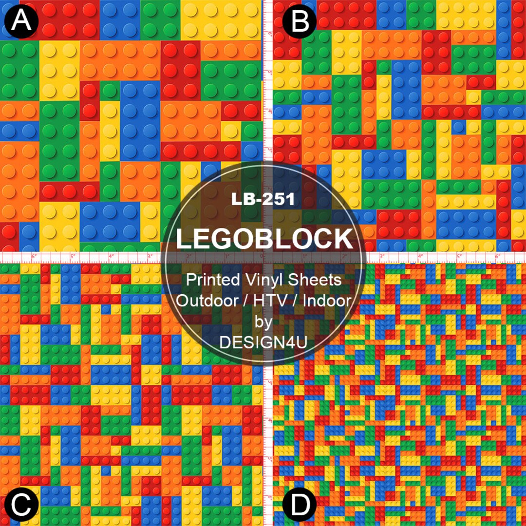 Legoblock Toy Patterns Adhesive Vinyl, Heat Transfer Vinyl, Pattern ...
