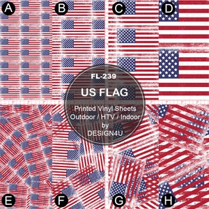 US Flag Printed Patterns Adhesive Vinyl, Heat Transfer Vinyl, Pattern ...