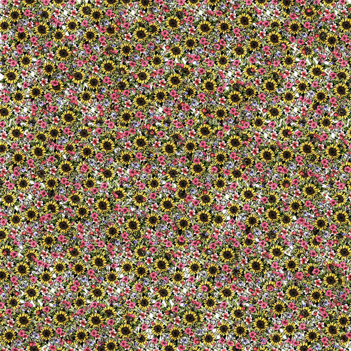 Flower Printed Patterns Adhesive Vinyl Heat Transfer Vinyl - Etsy