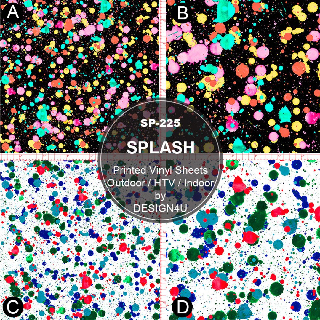 Splash Patterns Adhesive Vinyl, Heat Transfer Vinyl, Pattern Heat ...