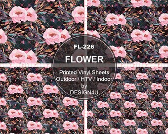 Dark Shabby Rose Printed Vinyl, Adhesive Vinyl, Heat Transfer Vinyl ...