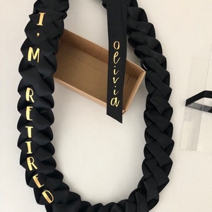 I'm Retired Ribbon Lei, Retirement Sash - Etsy