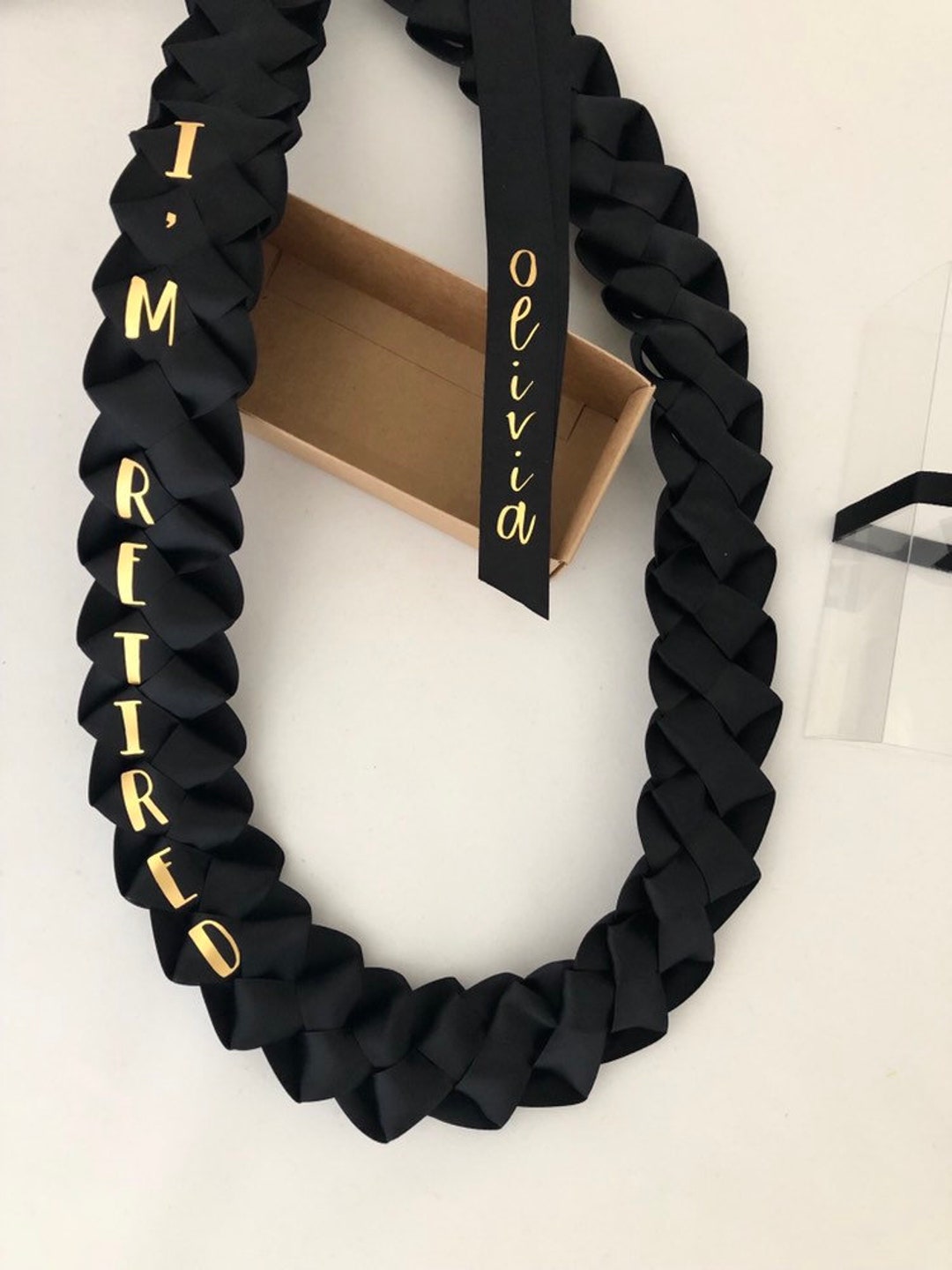 I'm Retired Ribbon Lei, Retirement Sash - Etsy