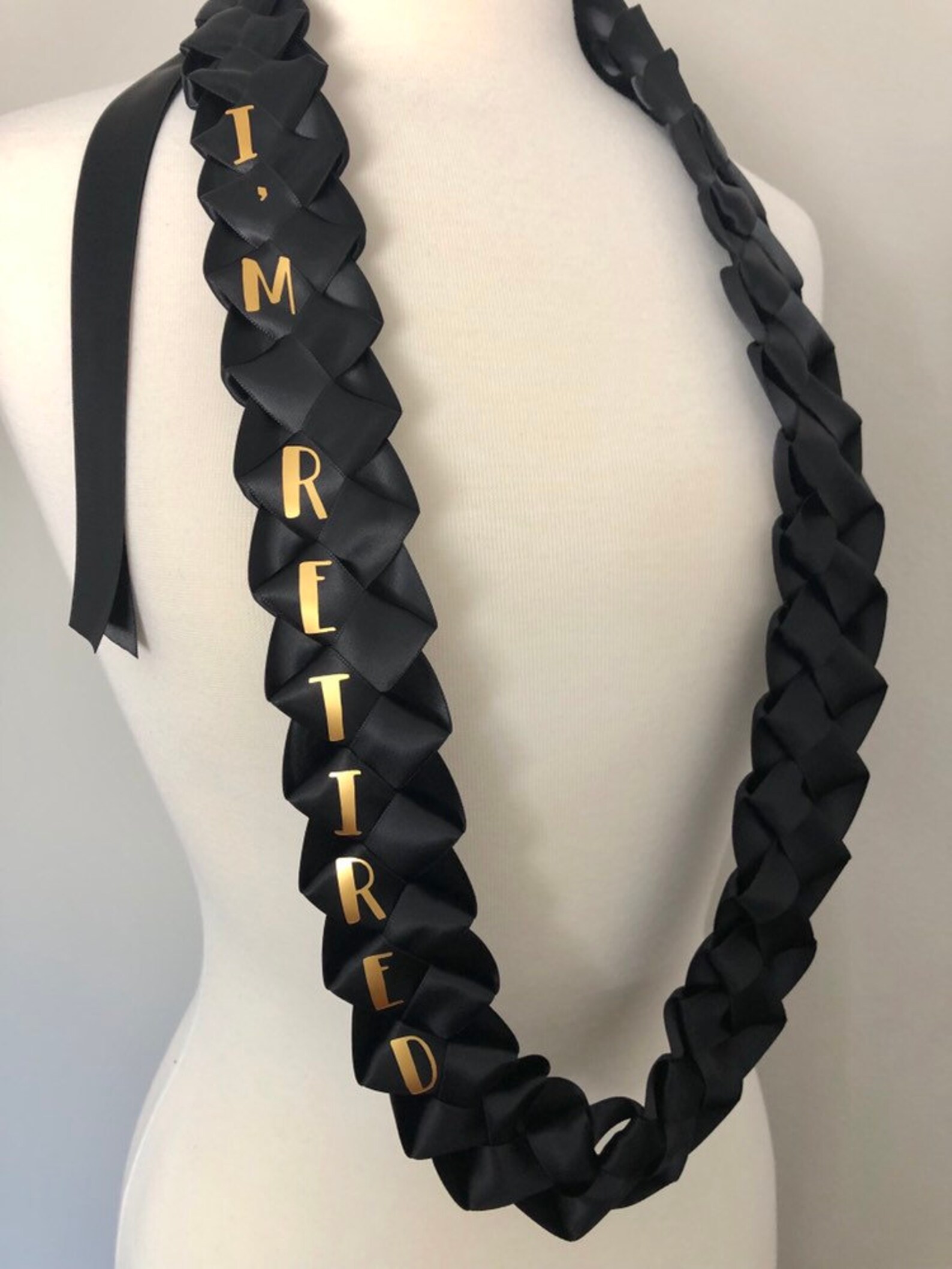 I'm Retired Ribbon Lei, Retirement Sash - Etsy