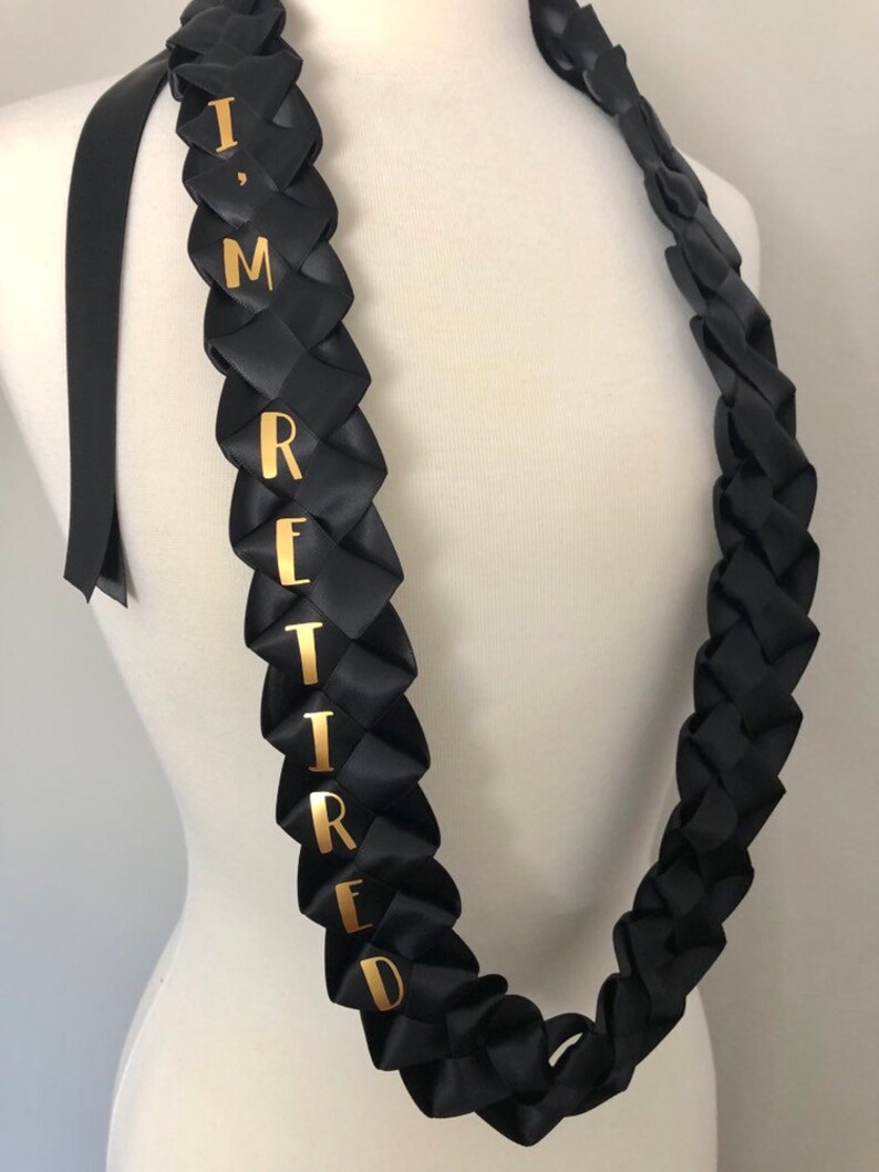 I'm Retired Ribbon Lei, Retirement Sash - Etsy