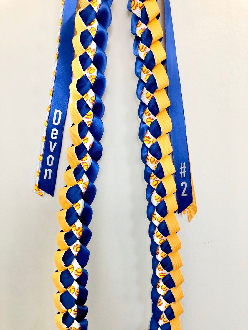 Softball Ribbon Lei/senior Night Gift - Etsy