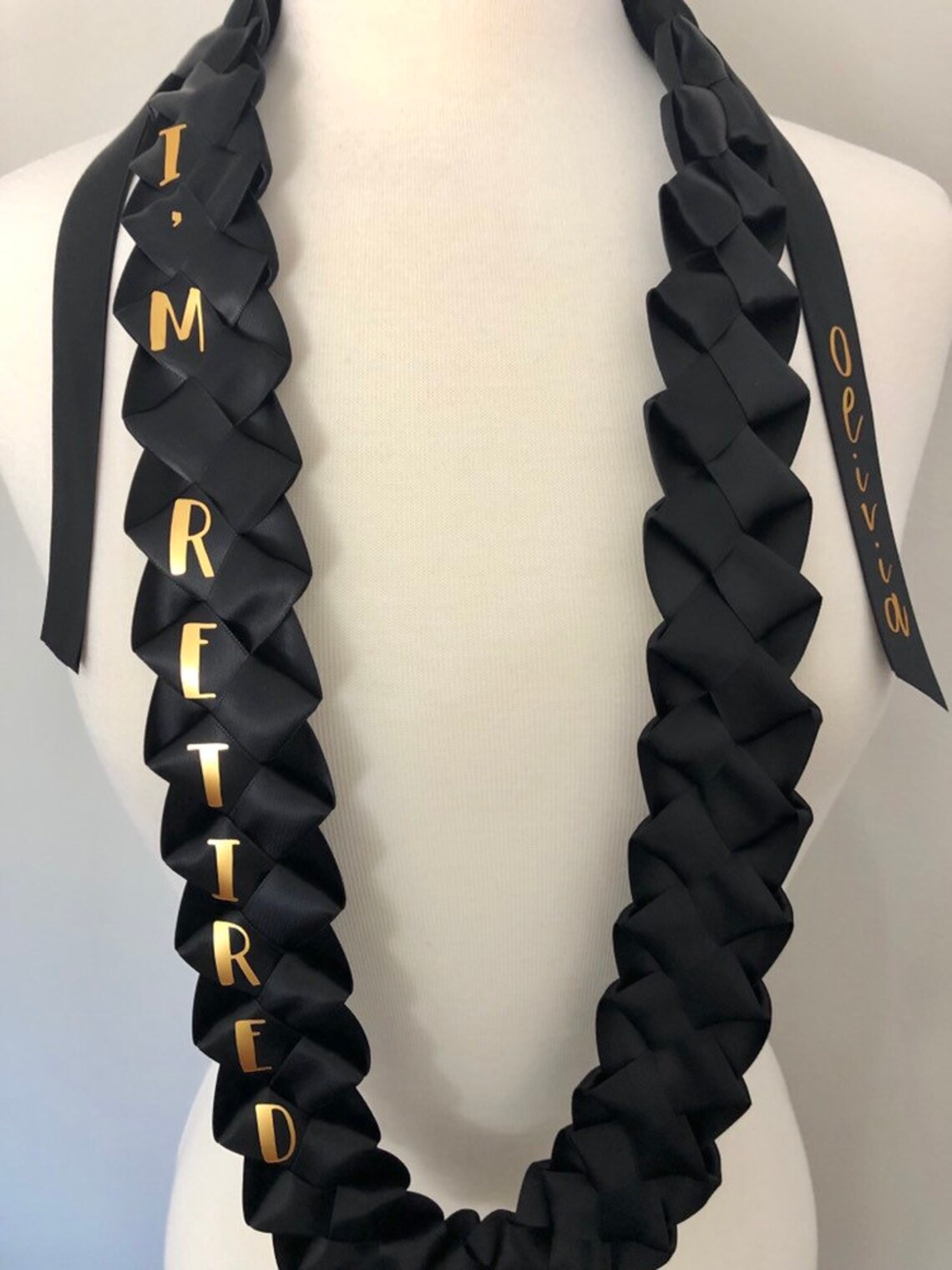 I'm Retired Ribbon Lei, Retirement Sash - Etsy
