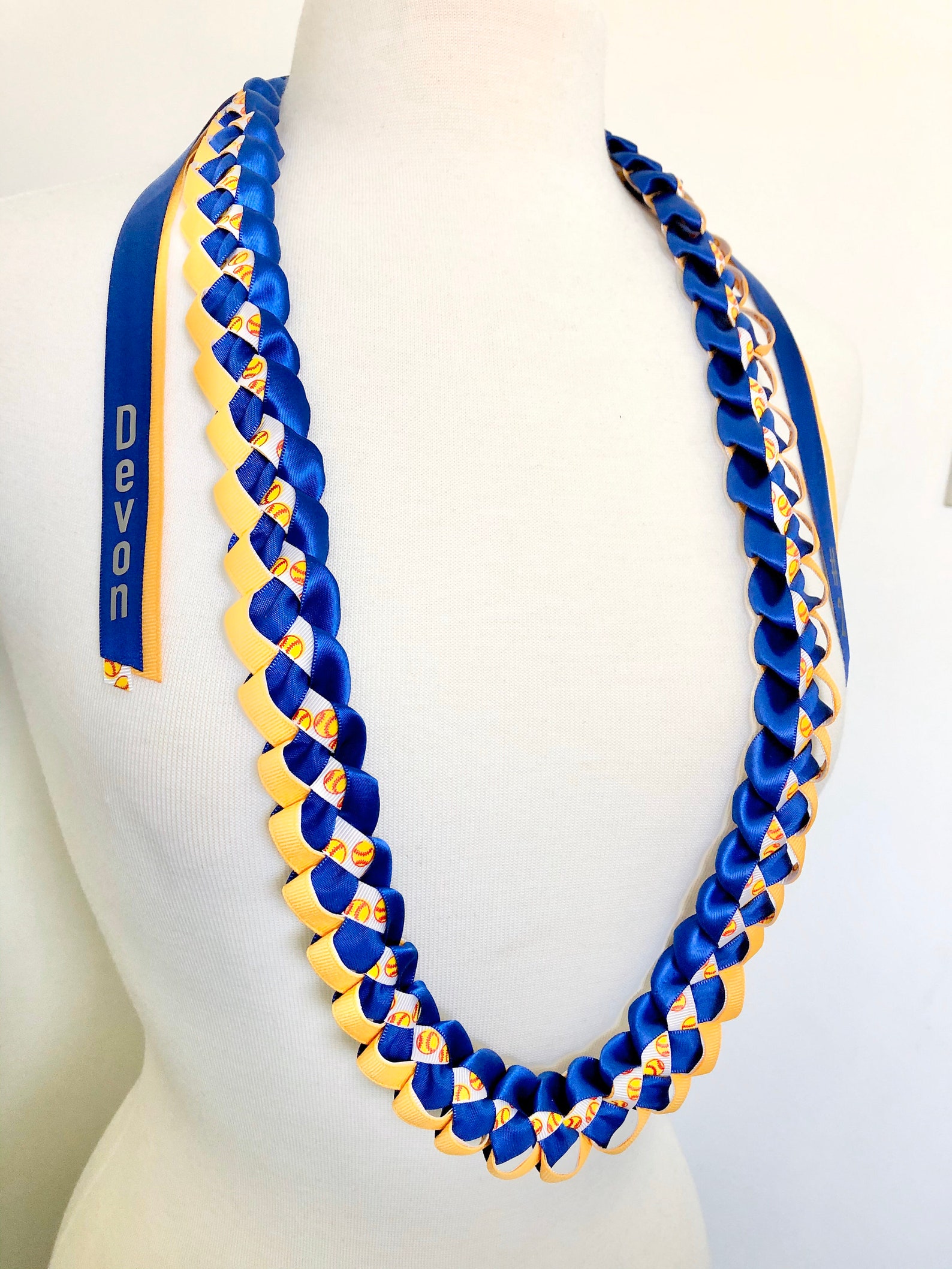 SOFTBALL Ribbon Lei/senior Night Gift - Etsy