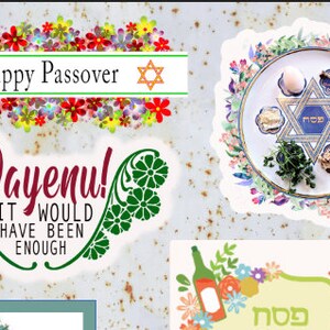 Passover, Pesach Stickers, Jewish Passover Stickers, Jewish Pesach ...