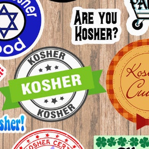 Kosher Stickers,jewish Food Sticker, Jewish Sticker Pack - Etsy